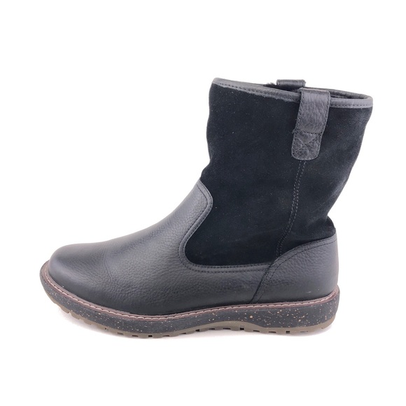 Abeo | Shoes | Abeo Bryson Black Leather Shearling Winter Boots 5m ...